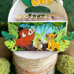 Lion King Party Favor Box, Lion King Birthday Theme, Lion King Birthday ...