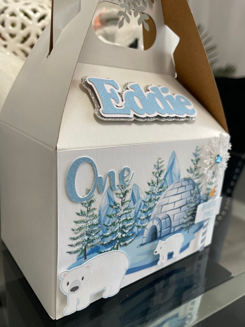 Winter Wonderland Party Favor Box Polar Bear Party Favor Box - Etsy