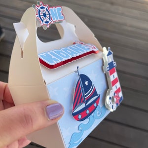 Nautical Party Favor Box, Nautical Birthday Decorations, Sailor Party ...