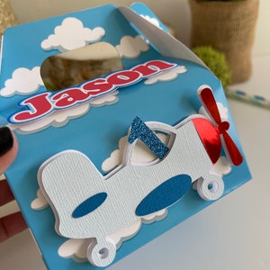 Airplane Party Favor Box, Airplane Birthday Theme, Airplane Goody Bag ...