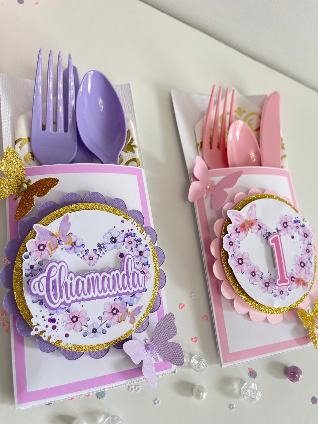 Butterfly Birthday Utensils, Butterfly Birthday Decorations, Butterfly ...