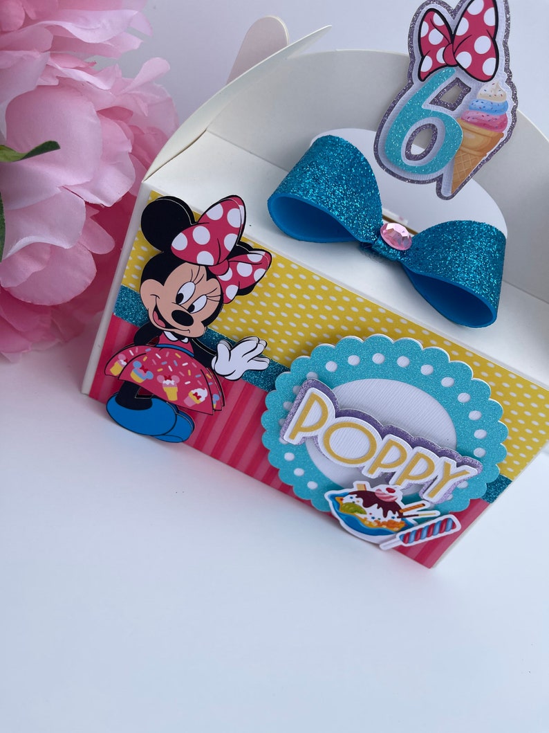 Minnie Mouse Party Favor Box Minnie Mouse Birthday Box Minnie Mouse ...