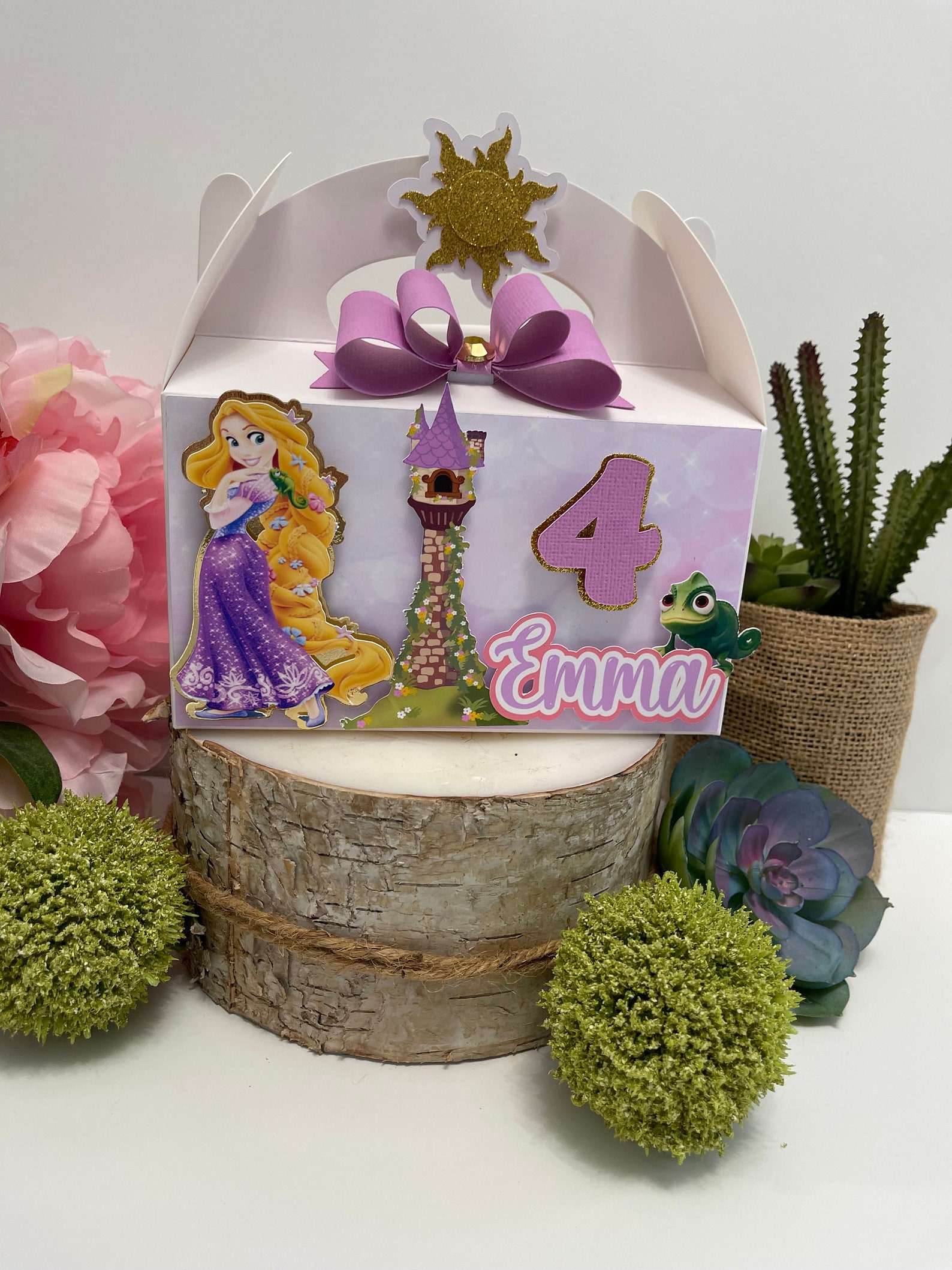 Rapunzel Party Favor Box, Rapunzel Birthday Decorations, Rapunzel Party ...