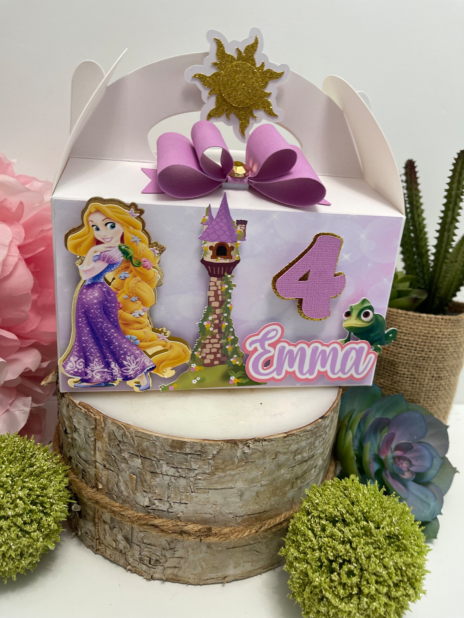 Rapunzel Party Favor Box, Rapunzel Birthday Decorations, Rapunzel Party ...