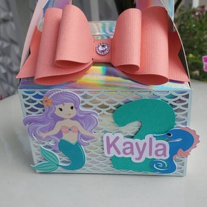 Mermaid Party Favor Box, Mermaid Treat Box, Mermaid Birthday Box ...