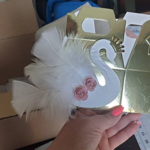 Swan Party Favor Box, Swan Goody Box, Swan Treat Box, Swan Sweet ...