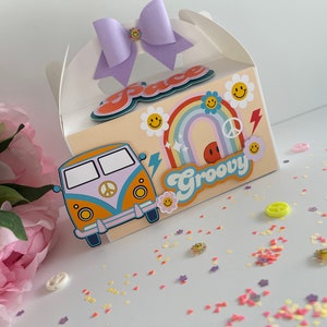 Groovy Party Favor Box, Groovy Treat Box, Two Groovy Birthday, One ...