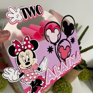 Minnie Party Favor Box, Minnie Goody Bags, Minnie Birthday Theme ...
