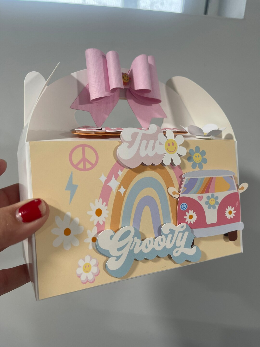 Groovy Party Favor Box, Groovy Treat Box, Two Groovy Birthday Box, One ...