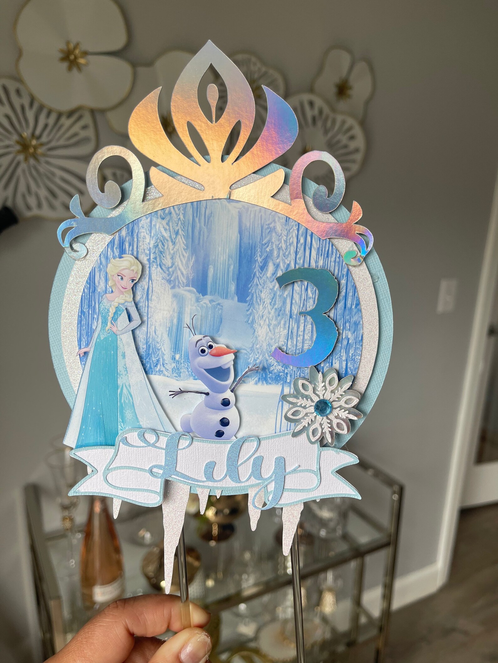 Frozen Inspired Cake Topper Frozen Cake Topper Frozen Birthday - Etsy