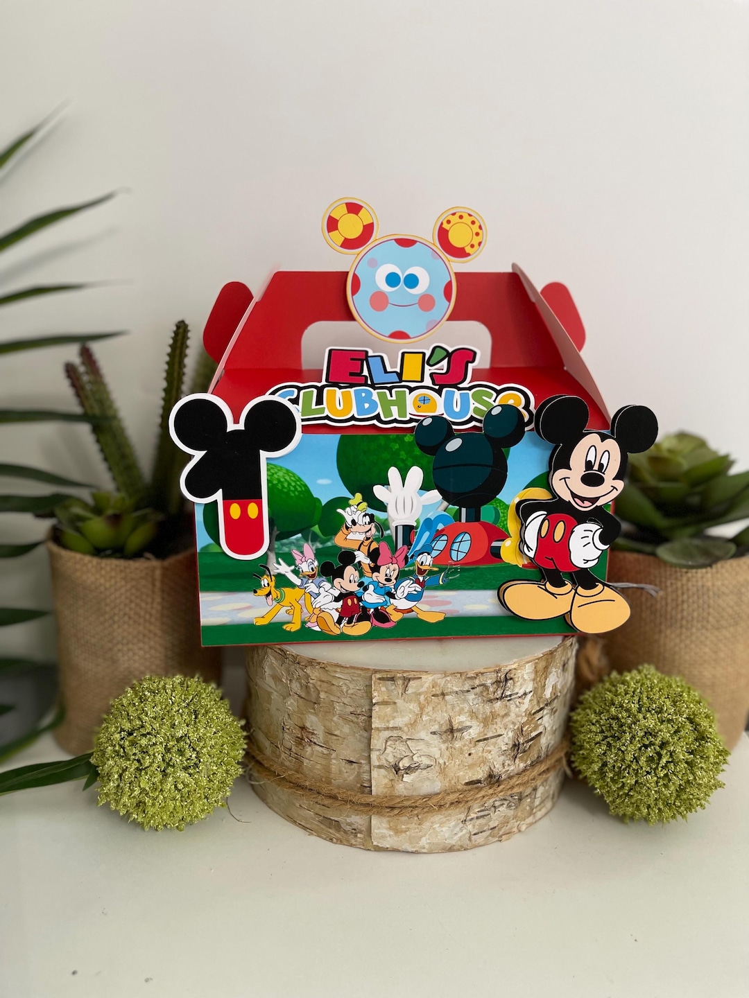 Mickey Clubhouse Party Favor Box, Mickey Clubhouse Birthday Decorations ...