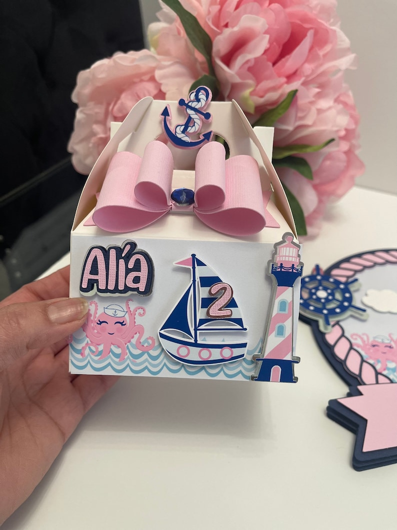 Nautical Party Favor Box Nautical Birthday Decorations - Etsy
