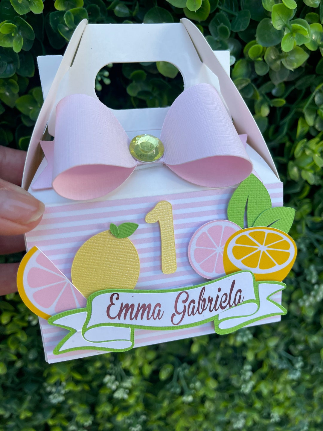 Lemon Party Favor Box, Lemon Birthday Treat, Lemon Birthday Theme ...
