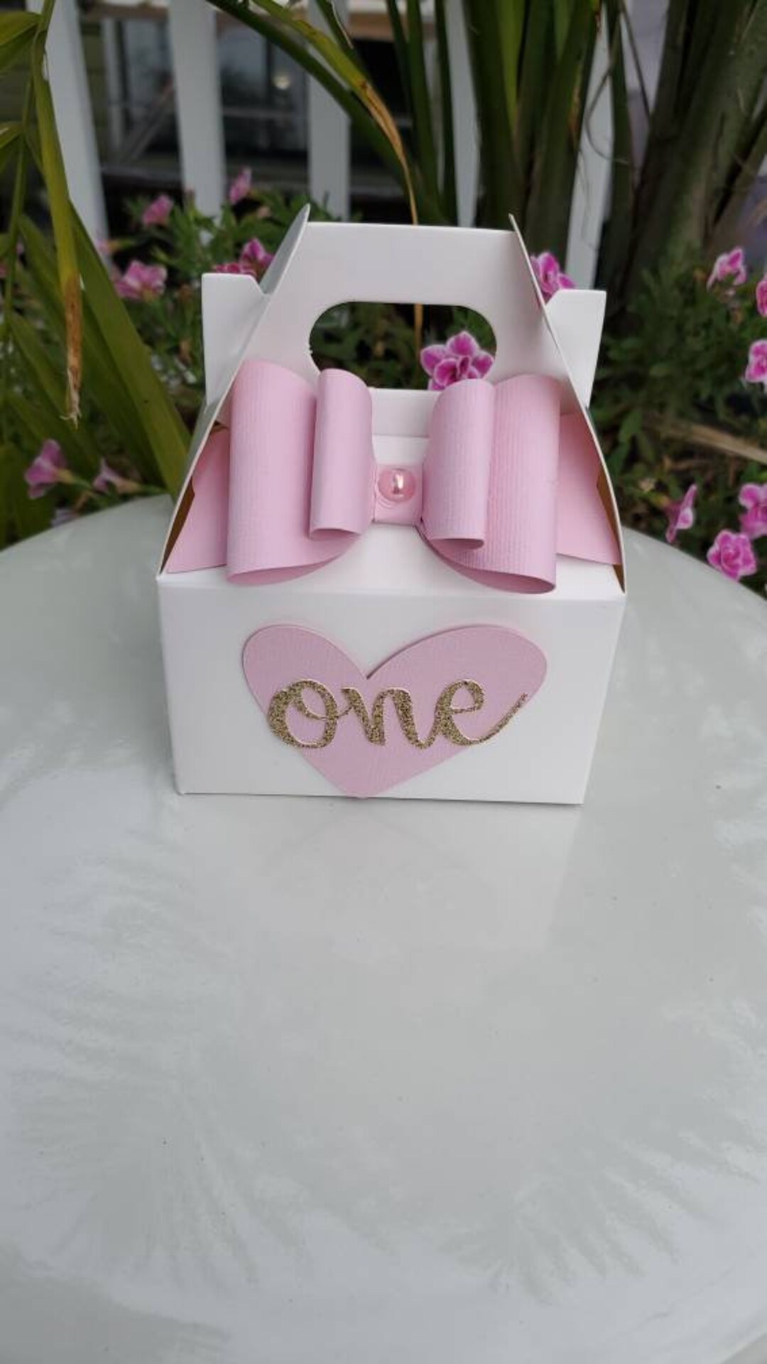 One Year Birthday Box, One Year Party Favor Box, One Year Goodie Box ...