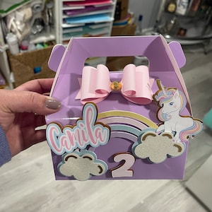 Unicorn Party Box, Unicorn Goody Box, Unicorn Birthday Decorations ...