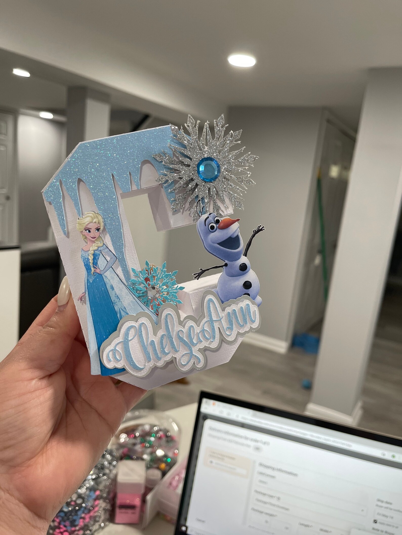 Frozen 3D Letter Elsa 3D Letter Frozen Party Supplies Elsa | Etsy