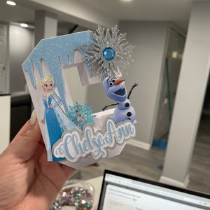Frozen 3D Letter, Elsa 3D Letter, Frozen Party Supplies, Elsa Party ...