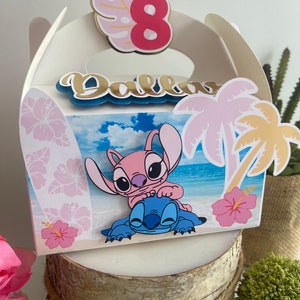 Stitch and Angel Party Favor Box, Stitch Party Favor Box, Stitch and ...