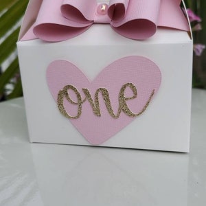 One Year Birthday Box, One Year Party Favor Box, One Year Goodie Box ...