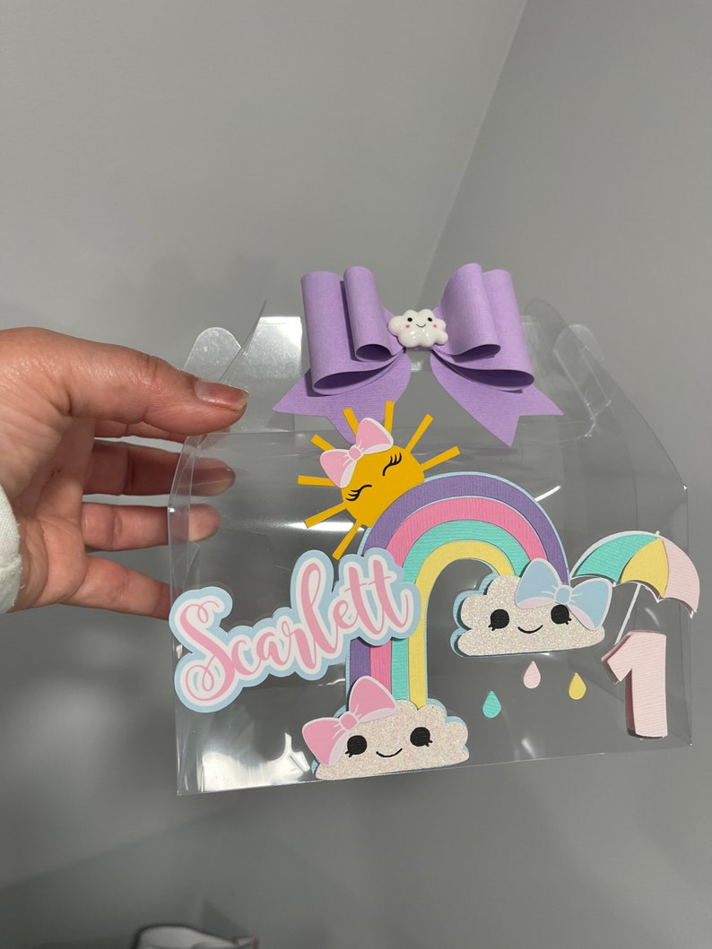 Rainbow Party Favor Box Sunshine Party Favor Rainbow Treat - Etsy