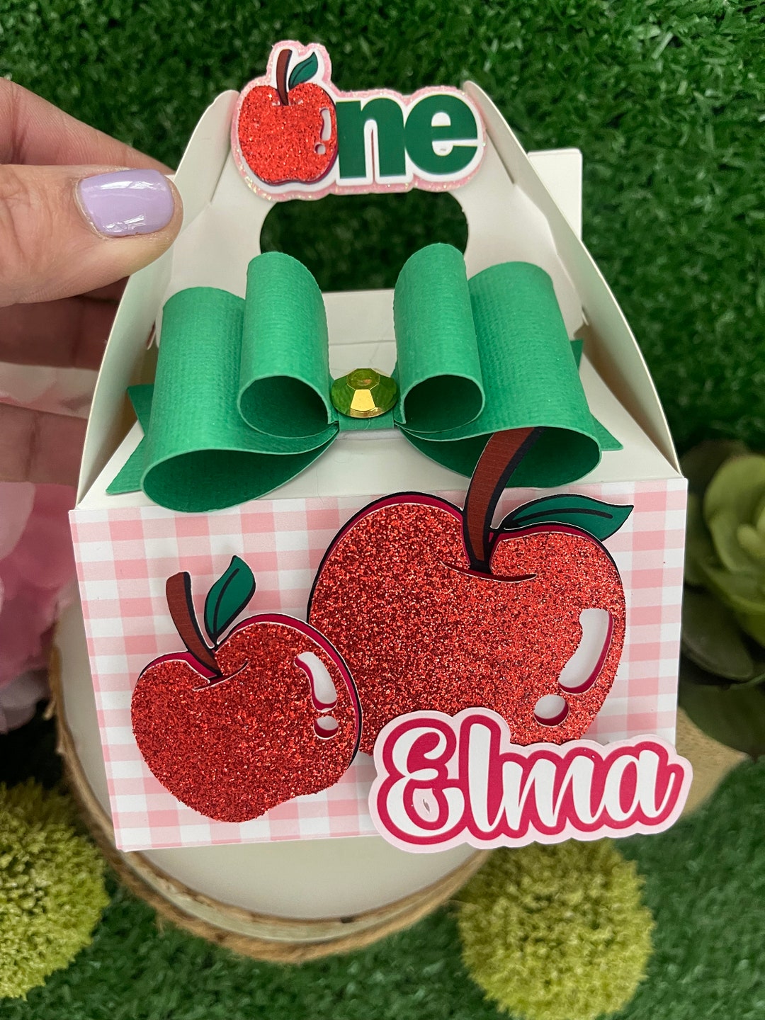 Apple Party Favor Box, Apple Birthday Decorations, Apple Birthday Theme ...