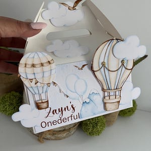 Hot Air Balloon Party Favor Box, Hot Air Balloon Birthday Decorations ...