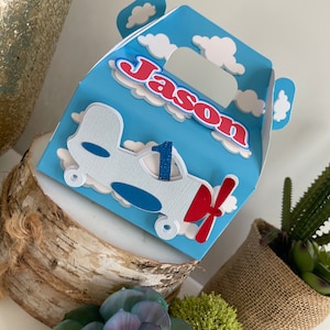 Airplane Party Favor Box, Airplane Birthday Theme, Airplane Goody Bag ...