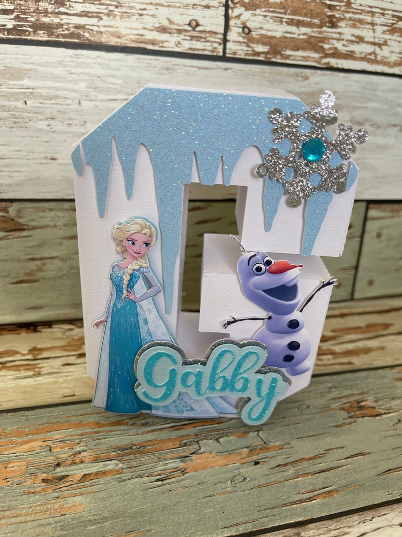 Frozen 3D Letter Elsa 3D Letter Frozen Party Supplies Elsa | Etsy