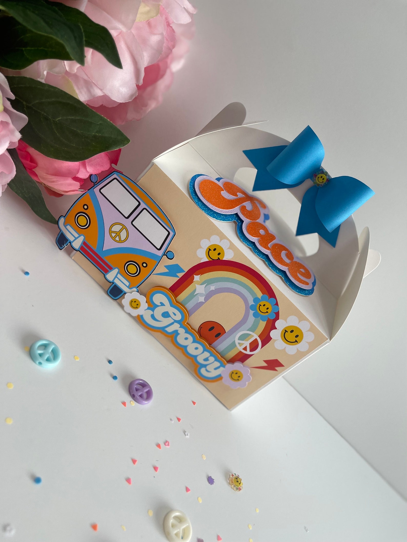 Groovy Party Favor Box Groovy Treat Box Two Groovy Birthday - Etsy