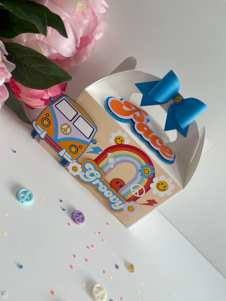 Groovy Party Favor Box Groovy Treat Box Two Groovy Birthday - Etsy
