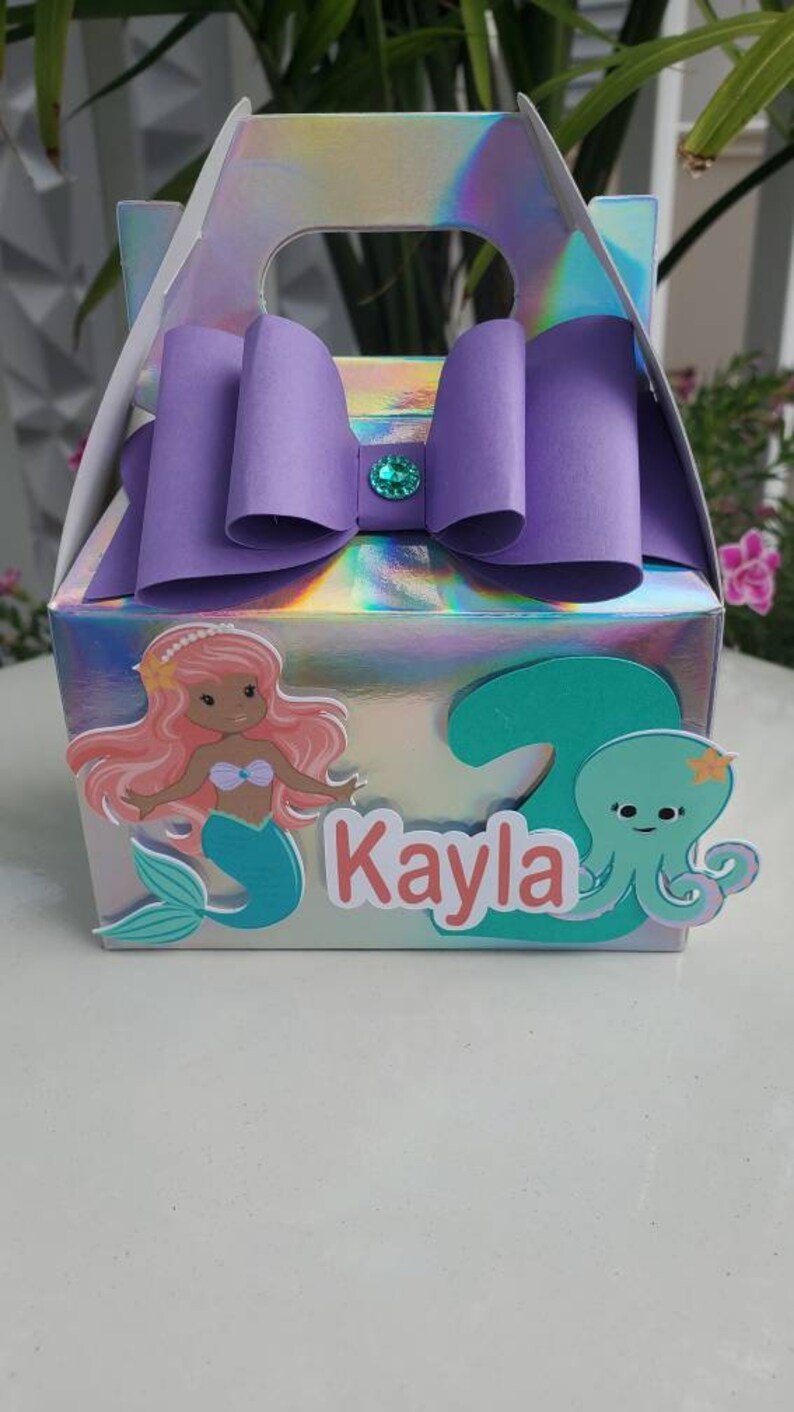 Mermaid Party Favor Box Mermaid Treat Box Mermaid Birthday - Etsy