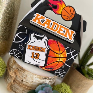 Basketball Party Favor Box, Basketball Treat Box, Basketball Birthday ...