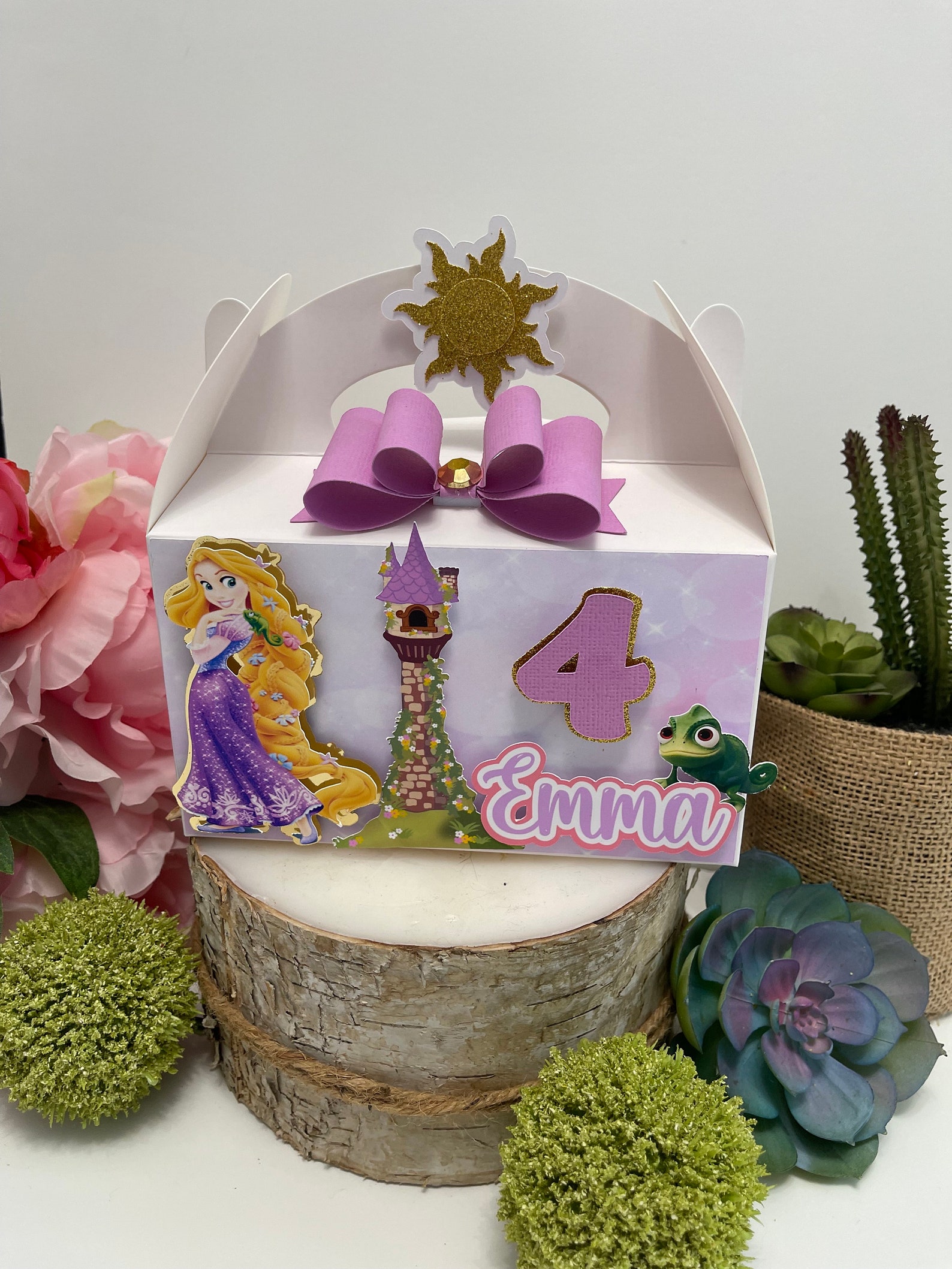 Rapunzel Party Favor Box, Rapunzel Birthday Decorations, Rapunzel Party ...
