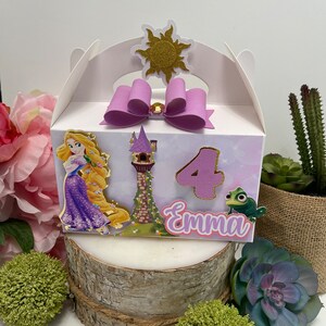 Rapunzel Party Favor Box, Rapunzel Birthday Decorations, Rapunzel Party ...