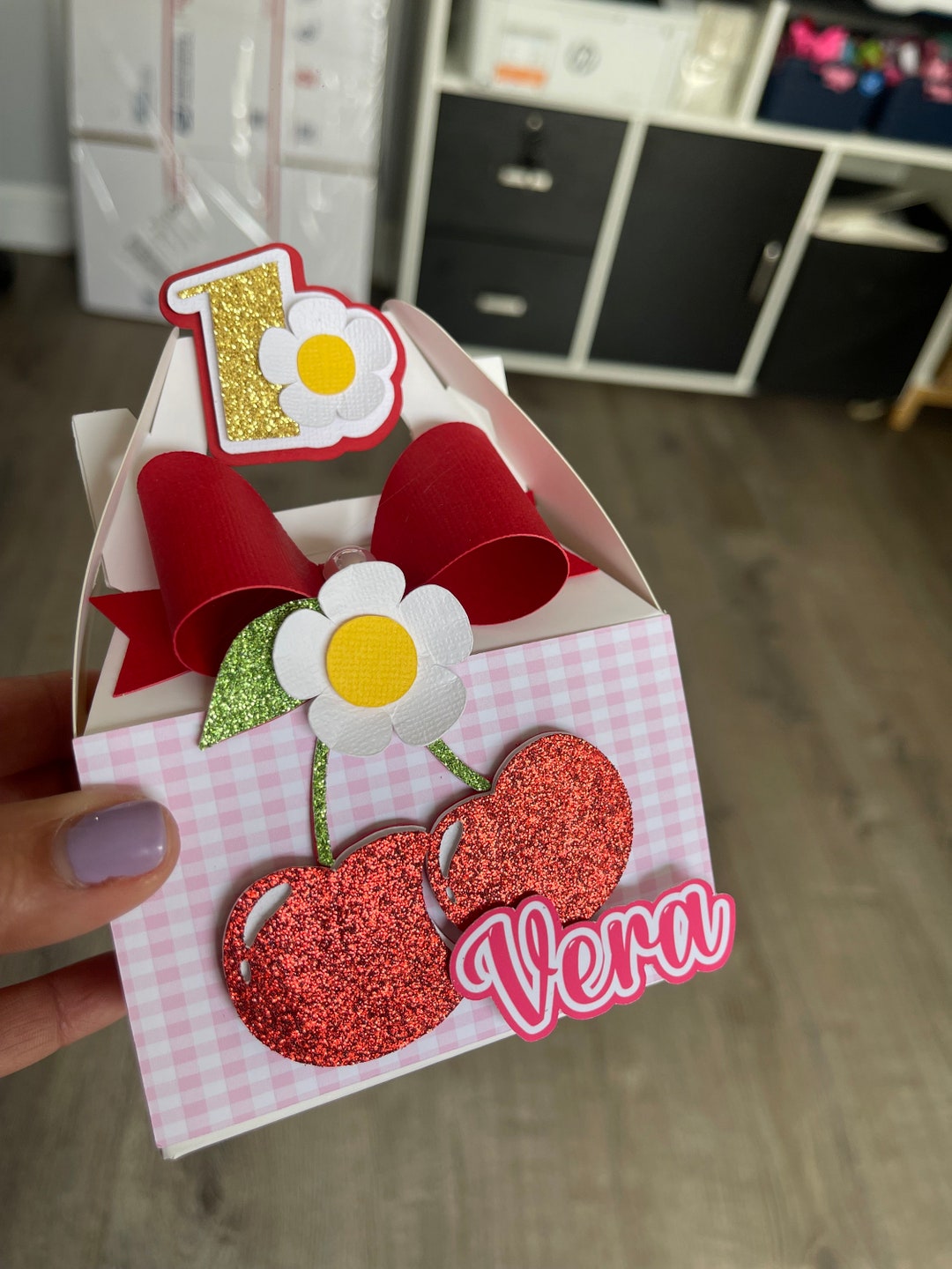 Cherry Party Favor Box, Cherry Birthday Decorations, Cherry Birthday ...