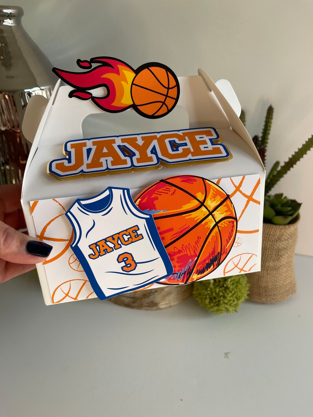 Basketball Party Favor Box, Basketball Treat Box, Basketball Birthday ...