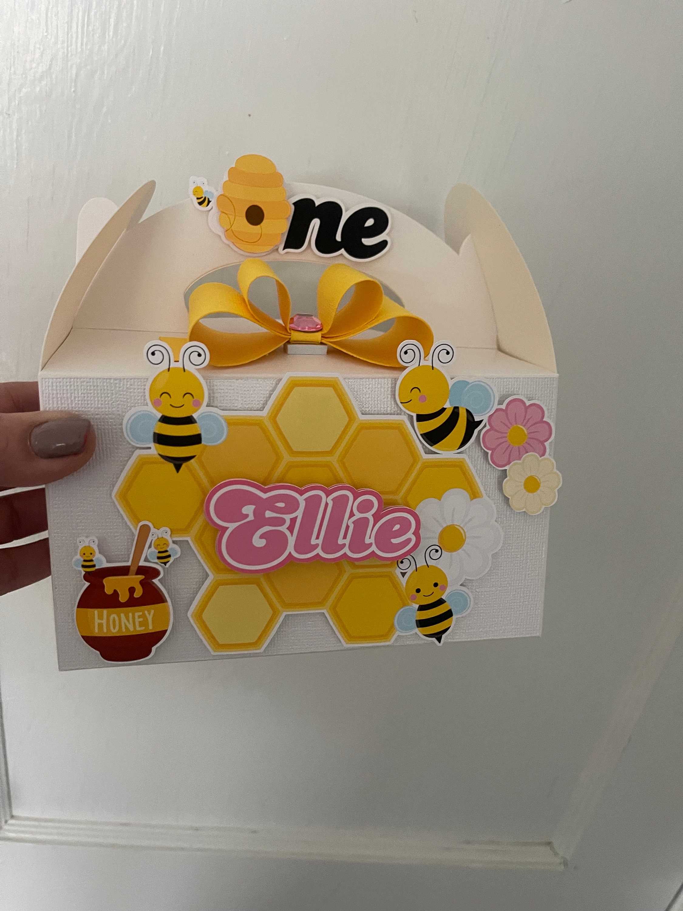 Bee Birthday Party Favor Box, Bee Birthday Theme, Bee Birthday ...