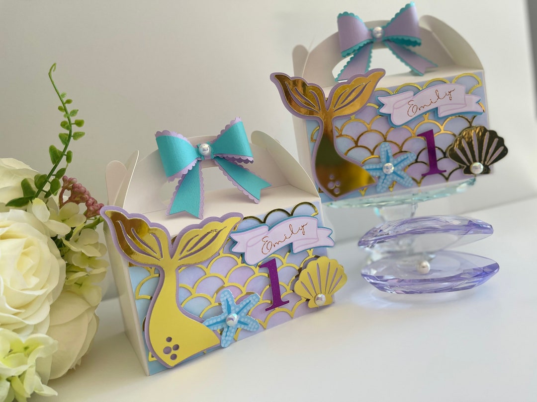 Mermaids Party Favor Box, Mermaids Birthday Decorations, Mermaids Party ...