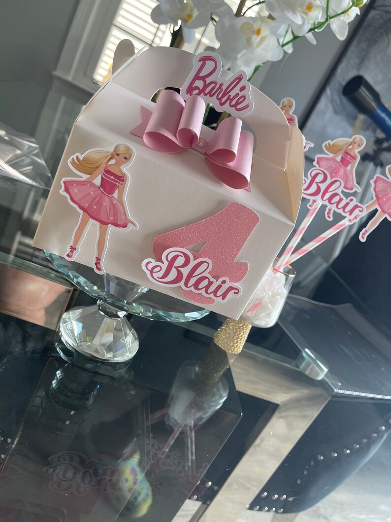 Barbie Party Favor Box and Props Barbie Birthday Supplies | Etsy