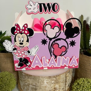 Minnie Party Favor Box, Minnie Goody Bags, Minnie Birthday Theme ...