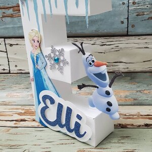 Frozen 3D Letter, Elsa 3D Letter, Frozen Party Supplies, Elsa Party ...
