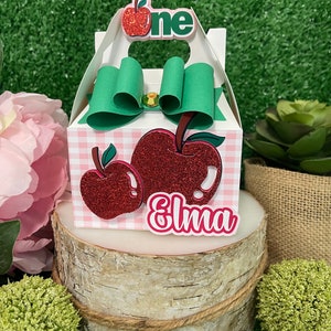 Apple Party Favor Box, Apple Birthday Decorations, Apple Birthday Theme, Fruit Party Favor Box ...
