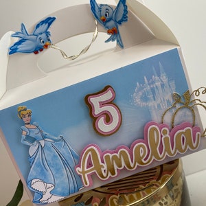 Cinderella Party Favor Box, Cinderella Birthday Decorations, Cinderella ...