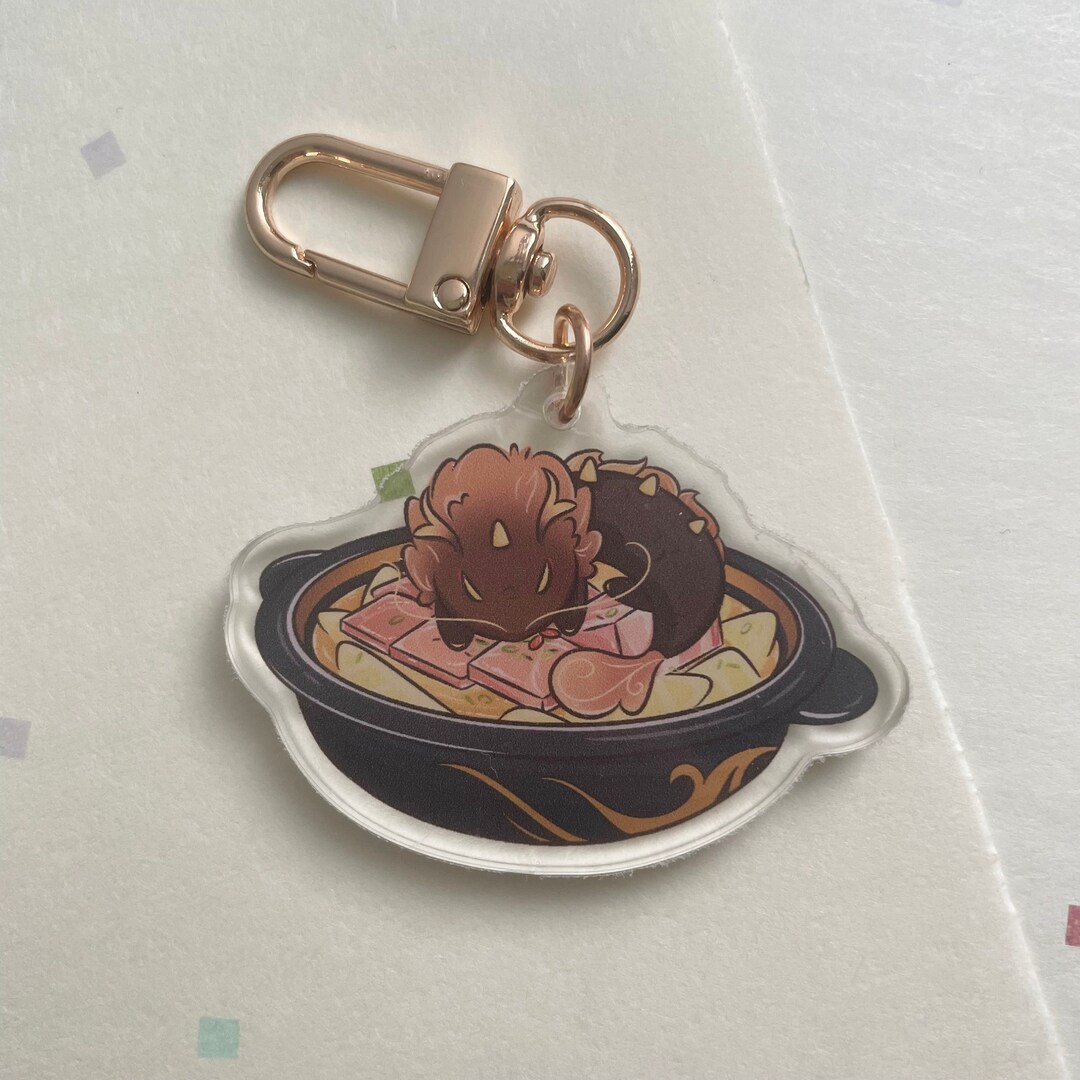 Genshin Zhongli Keychain - Slow Cooked Bamboo Shoot Soup - Etsy