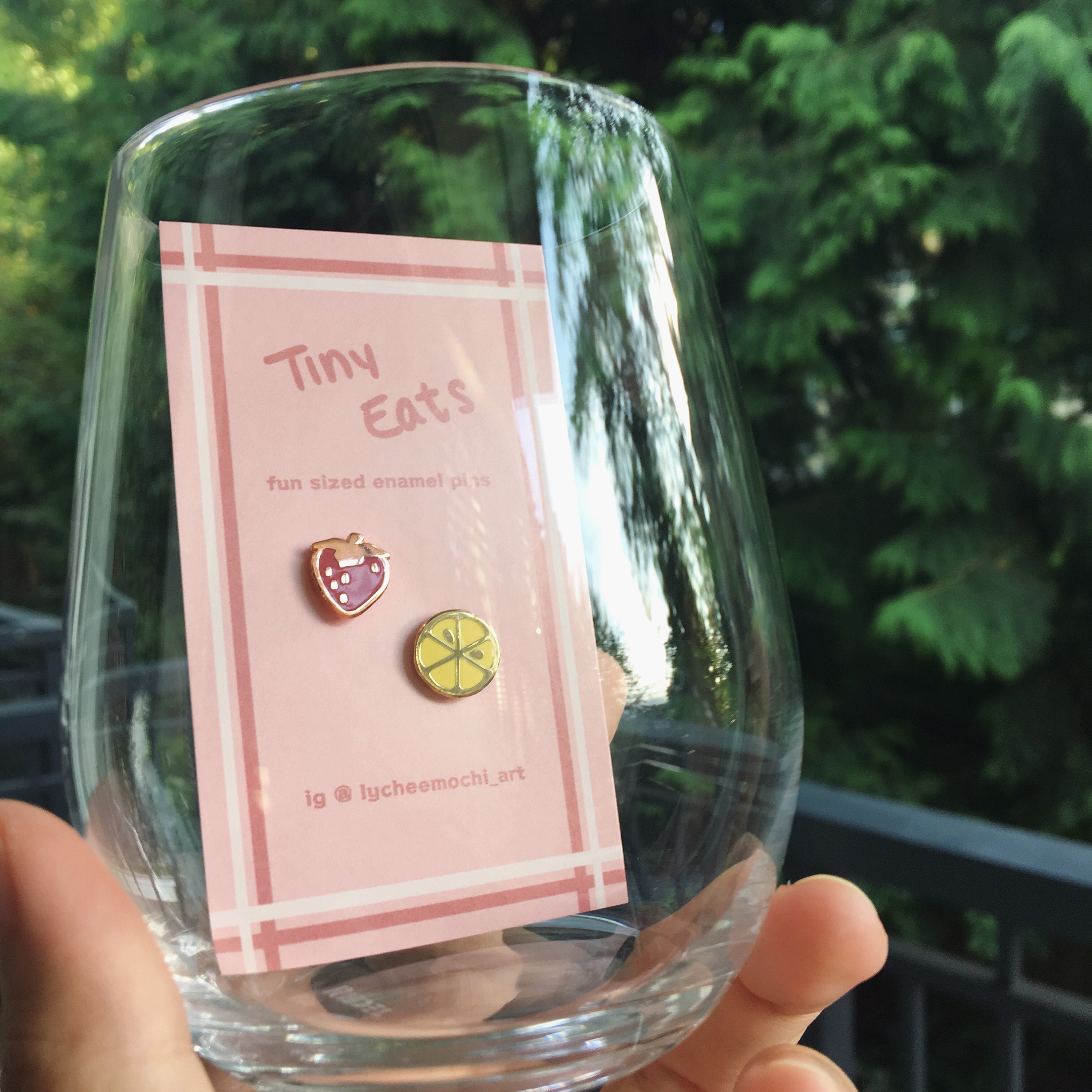 Tiny Eats Strawberry Pin Lemon Pin Fruit Pin Enamel Pin | Etsy