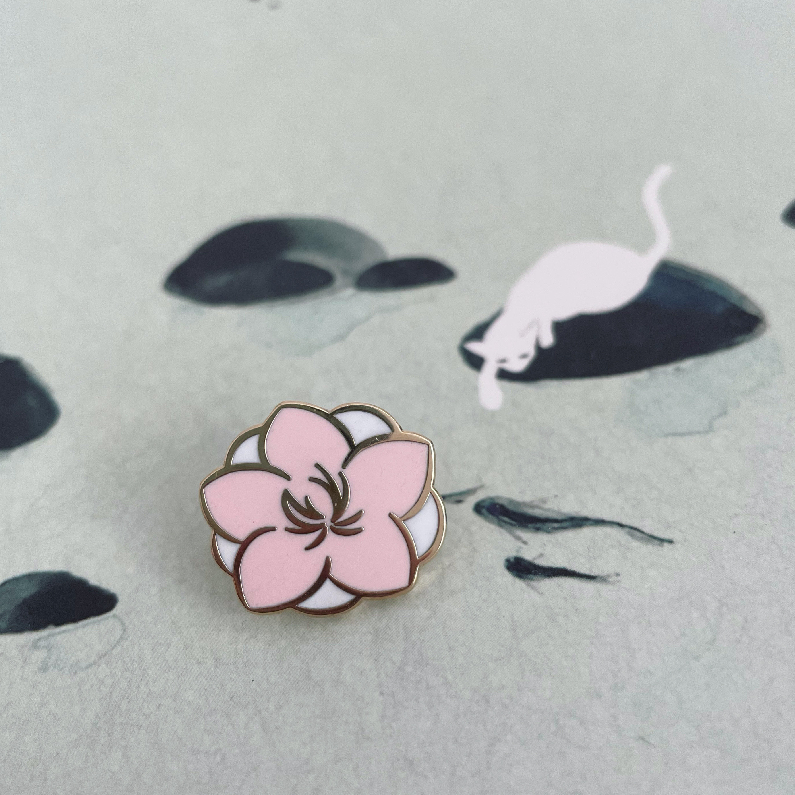 Floral Mini Pins Camellia Enamel Pin Enamel Pins Flower - Etsy
