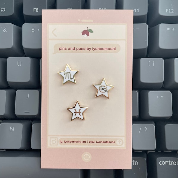 Zodiac Enamel Pin - Etsy