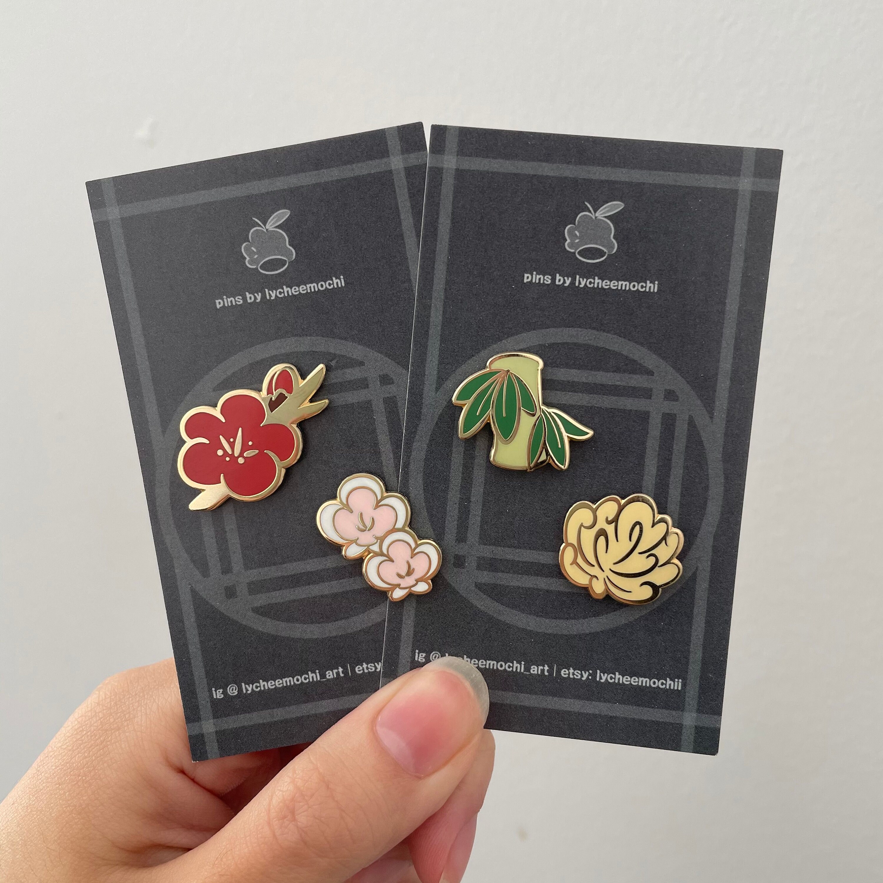 Floral Mini Pins Camellia Enamel Pin Enamel Pins Flower - Etsy