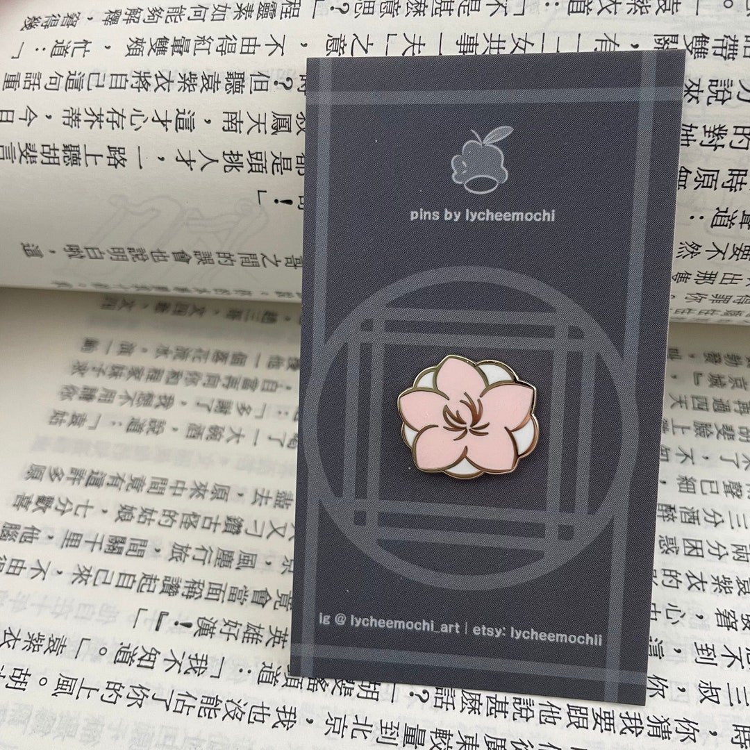 Floral Mini Pins Camellia Enamel Pin, Enamel Pins, Flower Pins, Tiny ...