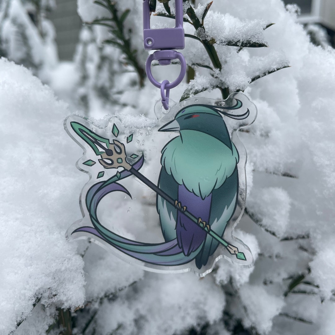Genshin Bird Xiao Keychain, Xiao Keychain, Acrylic Charm, Xiao Acrylic ...